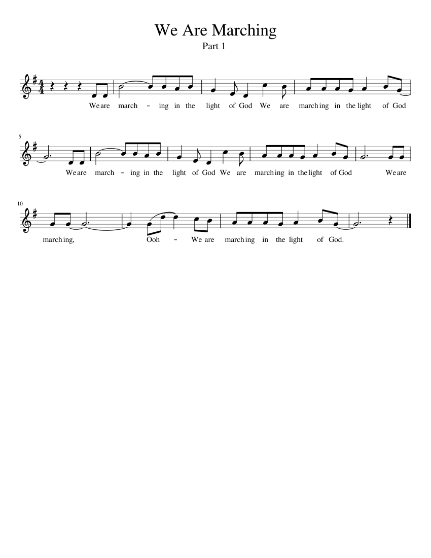 We Are Marching/Siyahamba Sheet music for Piano (Solo) Easy | Musescore.com