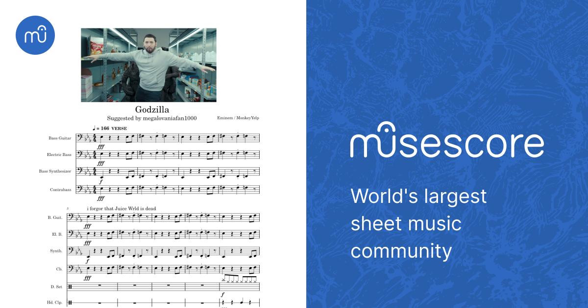 Godzilla - Eminem - piano tutorial
