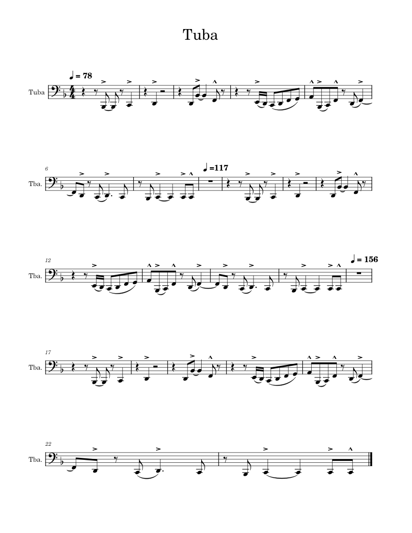 Tuba Sheet music for Tuba (Solo) | Musescore.com