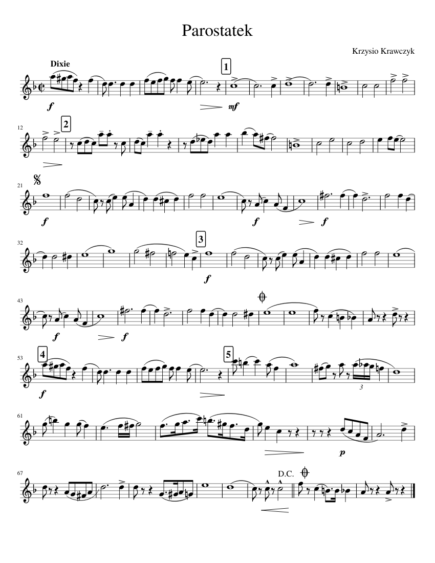 Parostatek Sheet Music for Piano (Solo) Easy | MuseScore.com