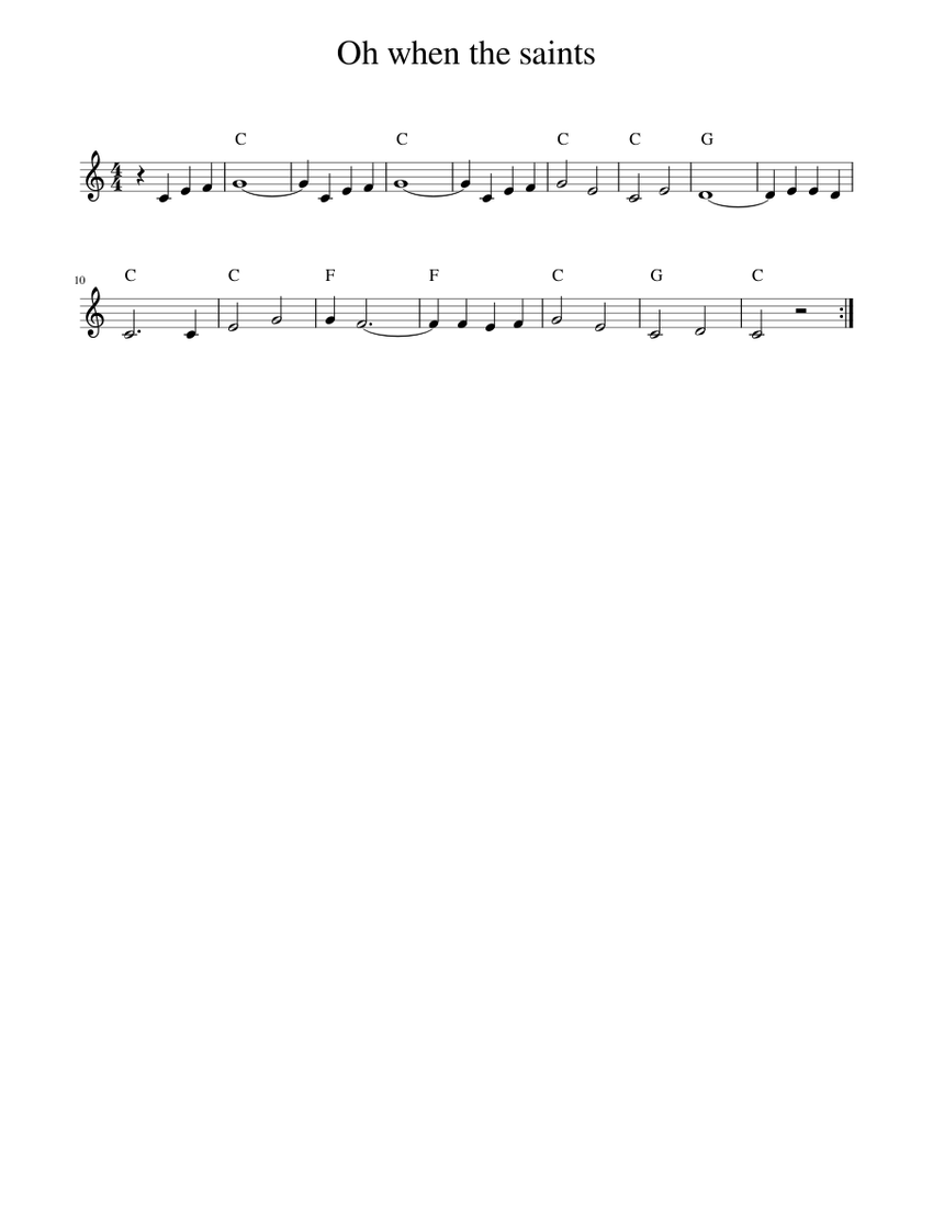 Oh When The Saints Sheet music for Piano (Solo) Easy | Musescore.com