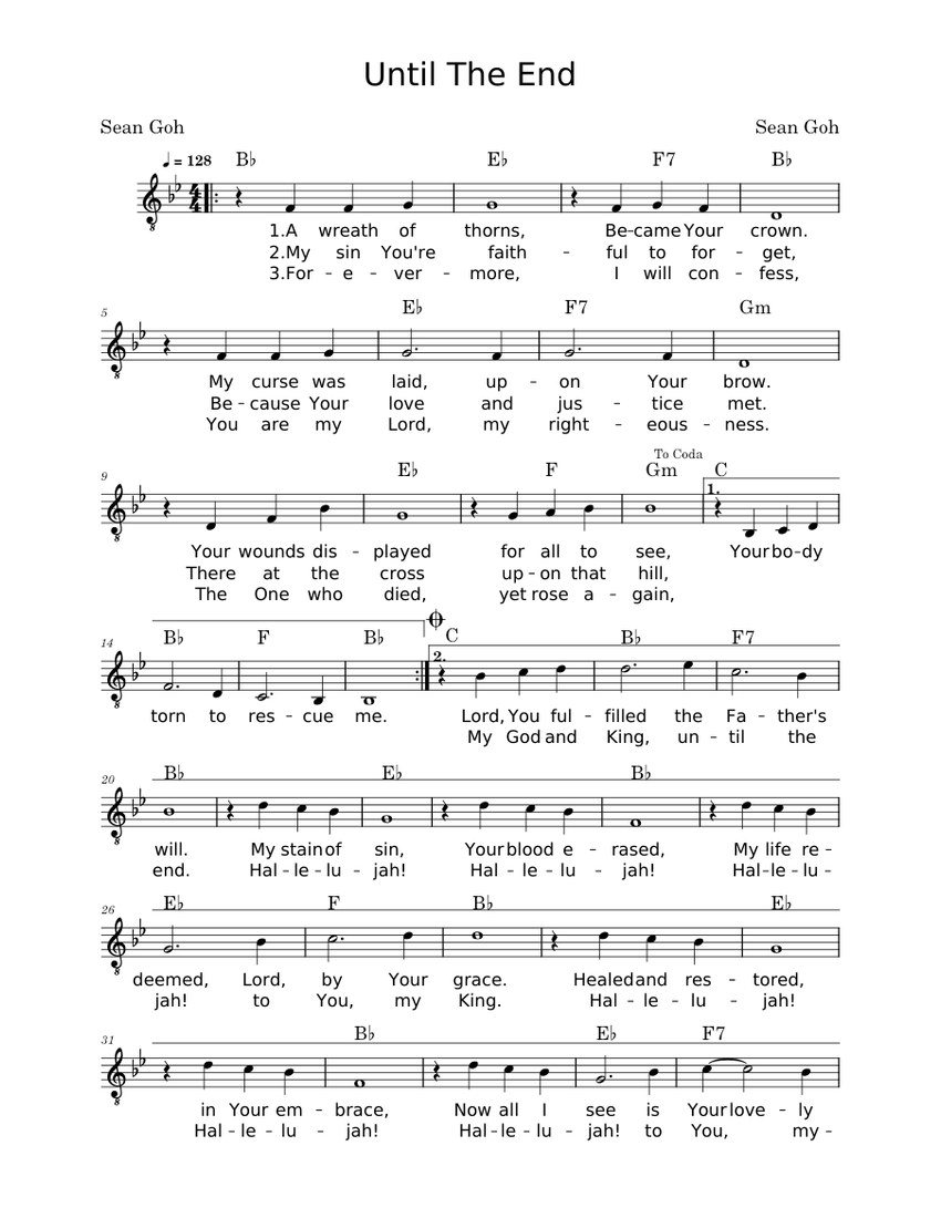 Until The End by Sean Goh Sheet music for Guitar (Solo) | Musescore.com