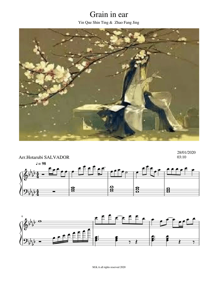 Grain in ear Sheet Music for Piano (Solo) easy | MuseScore.com