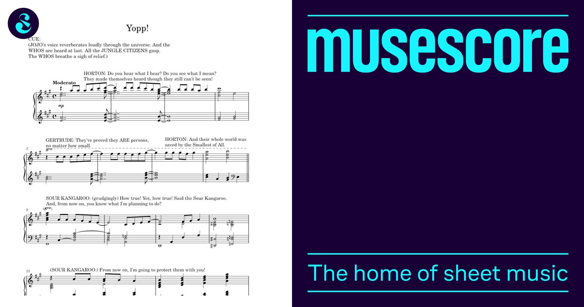 Yopp! Sheet music for Piano, Synthesizer (Mixed Duet) | Musescore.com