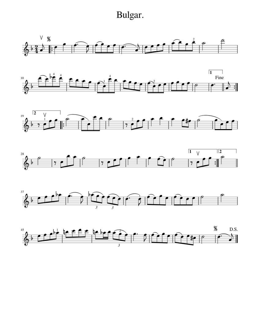 Bulgar. Sheet music for Piano (Solo) Easy | Musescore.com