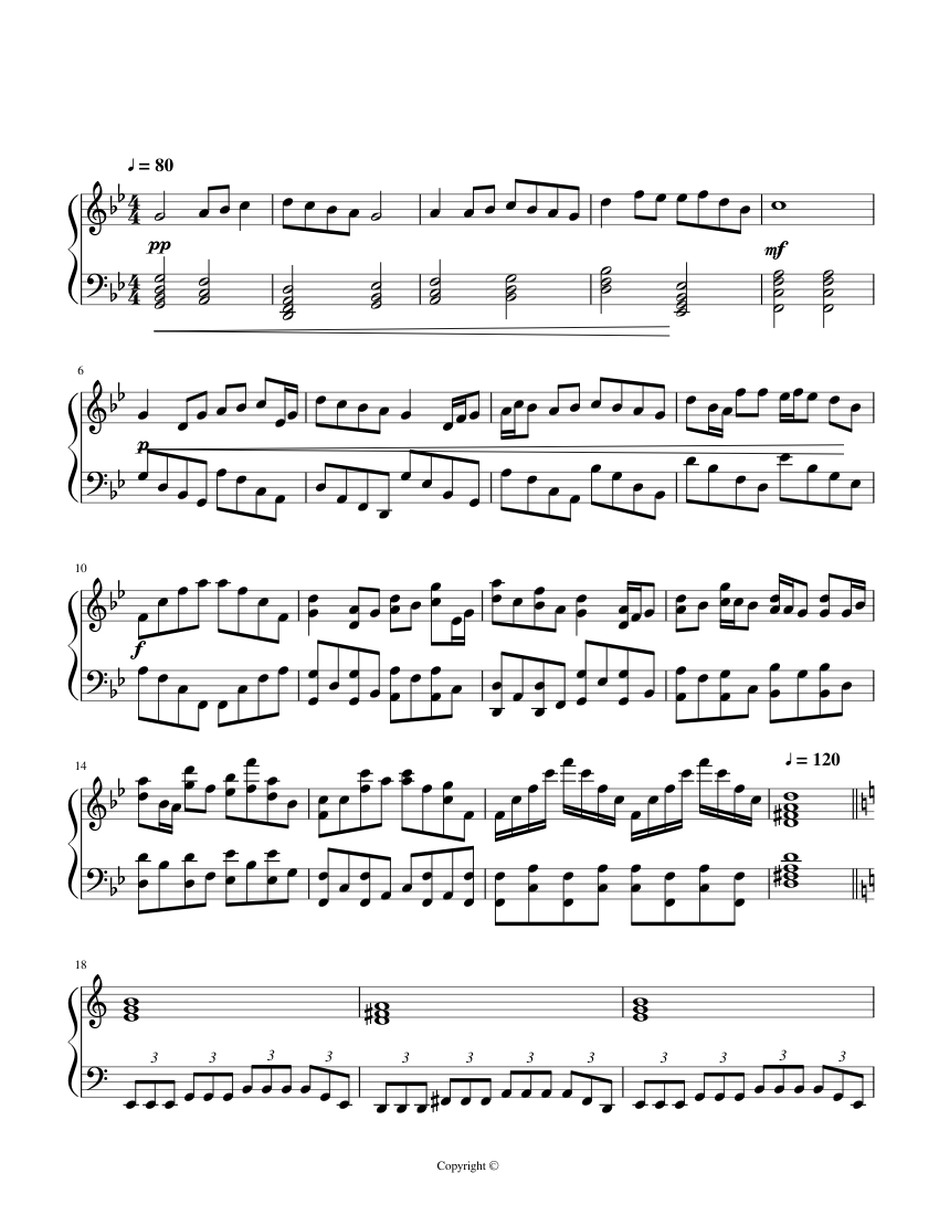 GCSE Free Composition Sheet Music for Piano (Solo) | MuseScore.com