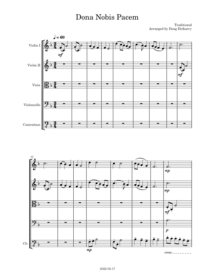 Dona nobis pacem – Misc Traditional Dona_Nobis_Pacem Sheet music for ...