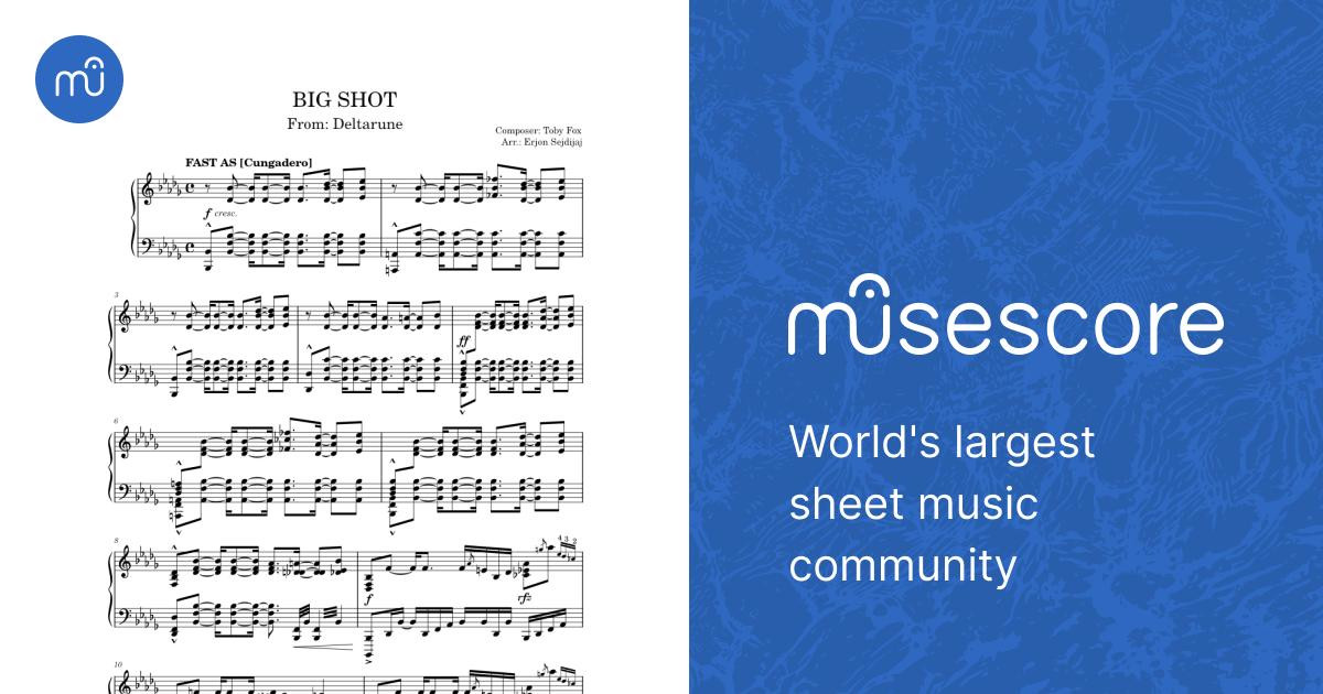 BIG SHOT | Solo Piano Arrangement - Toby Fox Sheet music for Piano ...