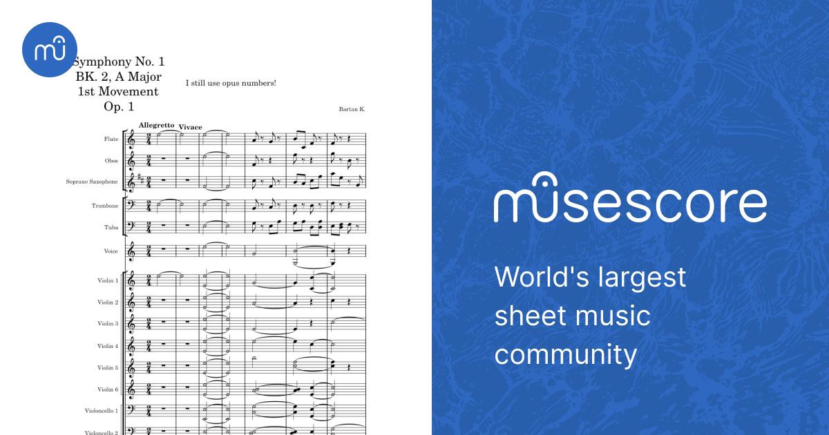 Symphony No. 1, 1st Movement Sheet music for Trombone, Tuba, Flute, Oboe & more instruments ...