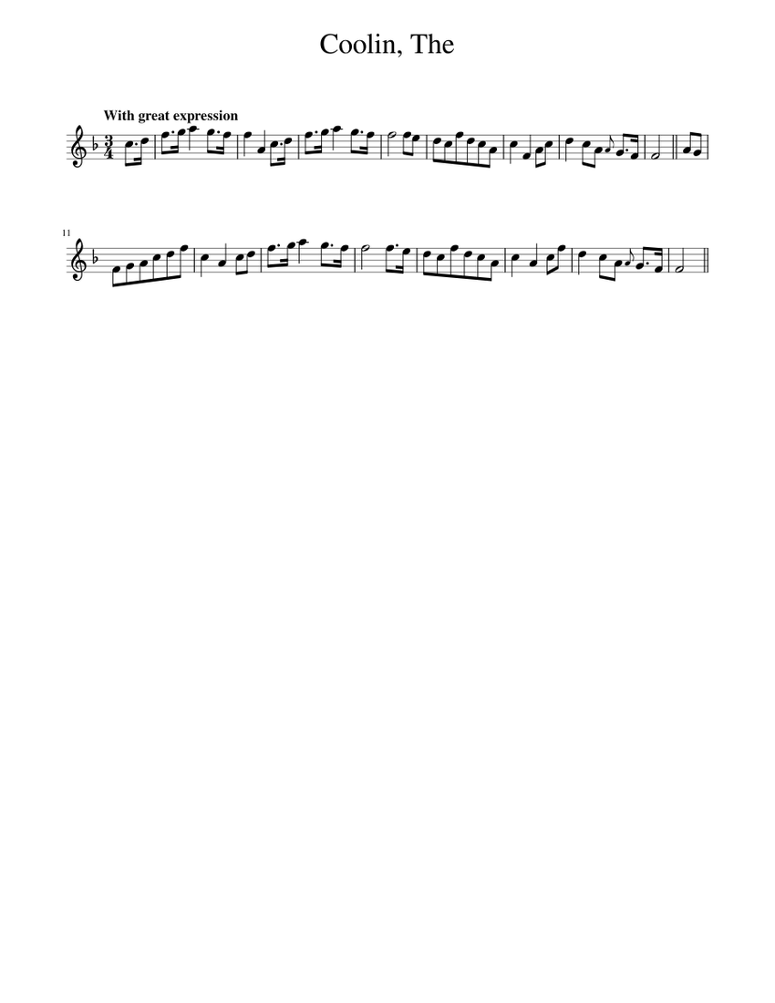 The Coolin Sheet music for Piano (Solo) Easy | Musescore.com