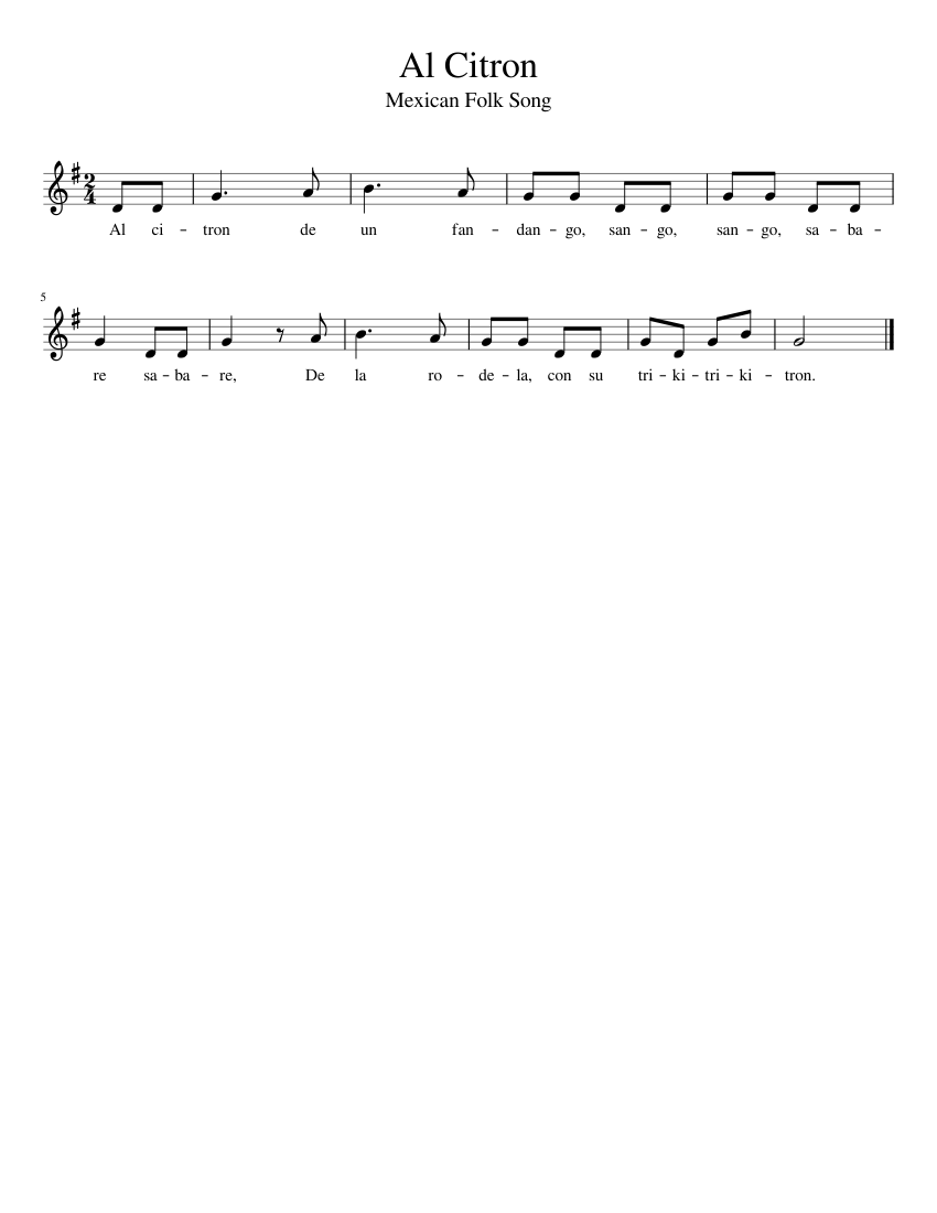 Al Citron Sheet Music for Piano (Solo) Easy | MuseScore.com