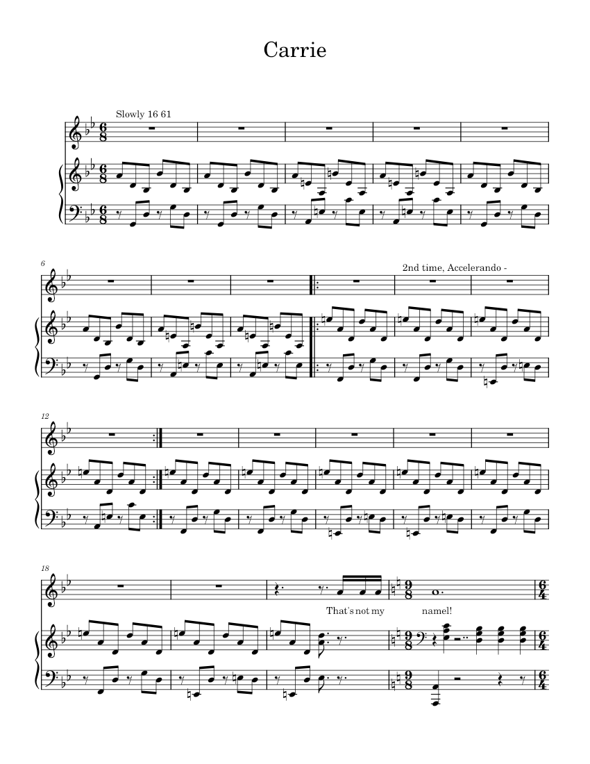Carrie Sheet Music | MuseScore.com