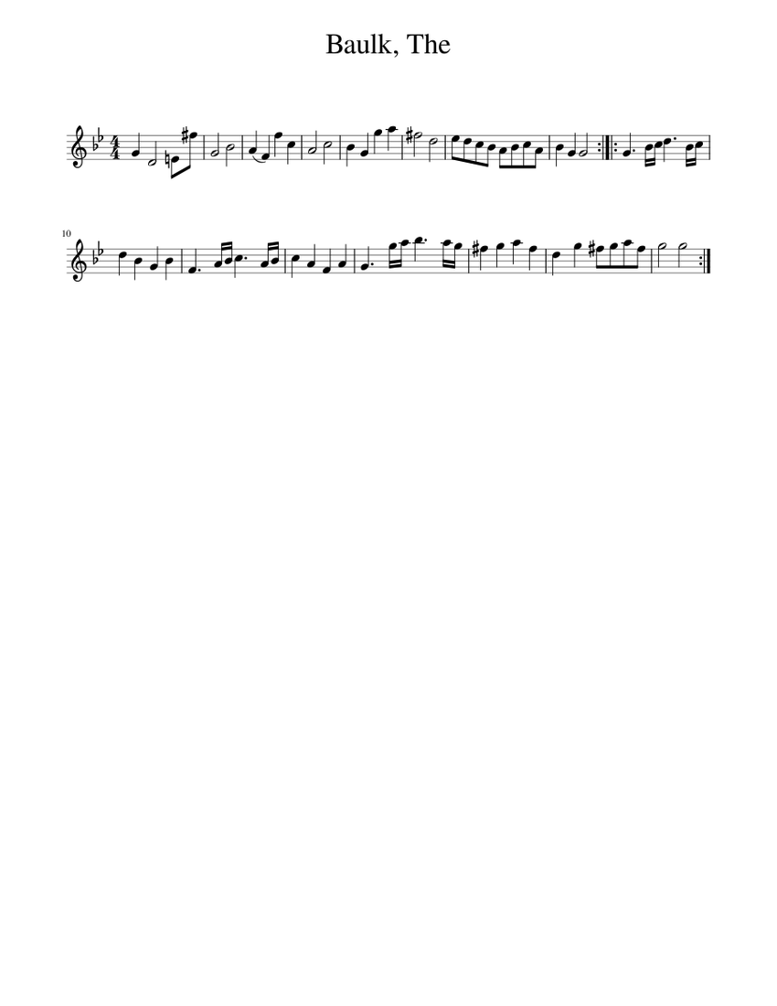 The Baulk Sheet music for Piano (Solo) Easy | Musescore.com