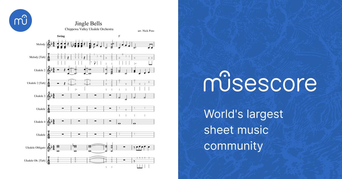 Jingle Bells for Ukulele Orchestra Sheet music for Ukulele (Mixed ...