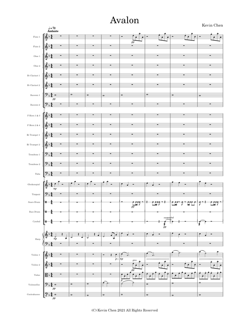 Avalon Sheet Music for Trombone, Tuba, Flute, Oboe & more instruments ...