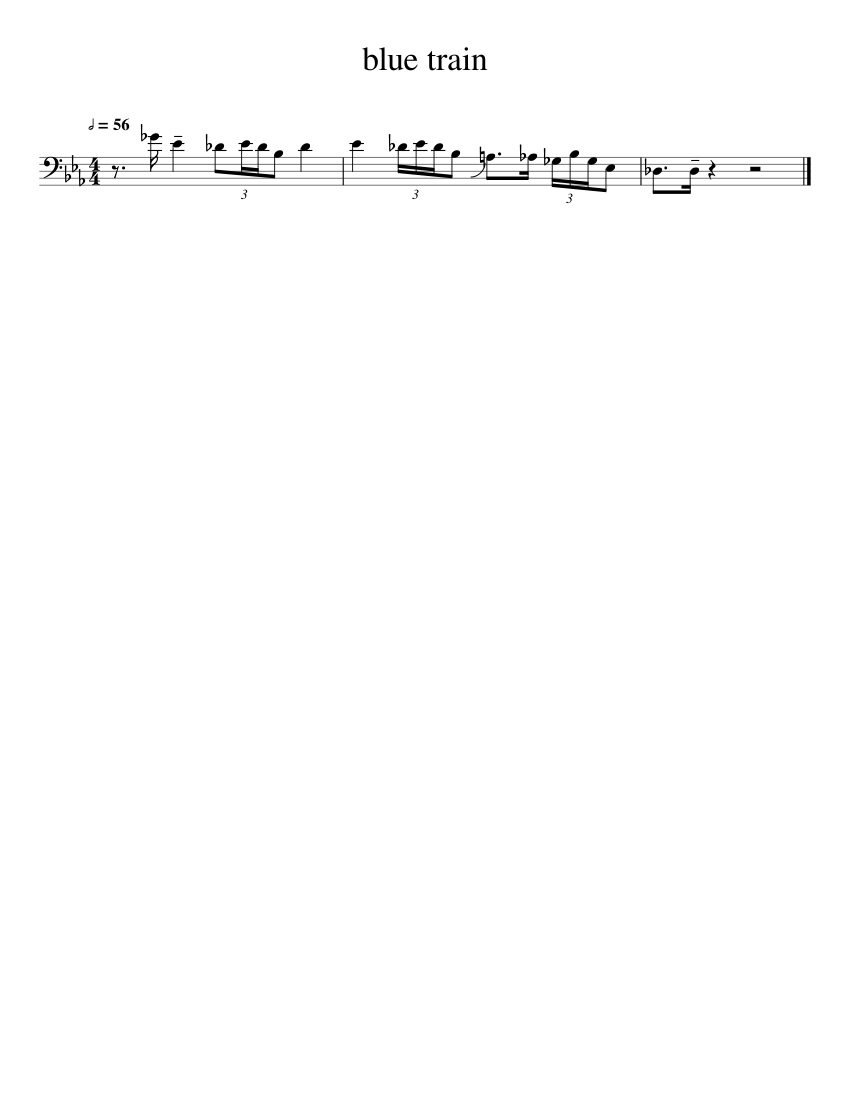 Blue train Sheet music for Piano (Solo) | Musescore.com