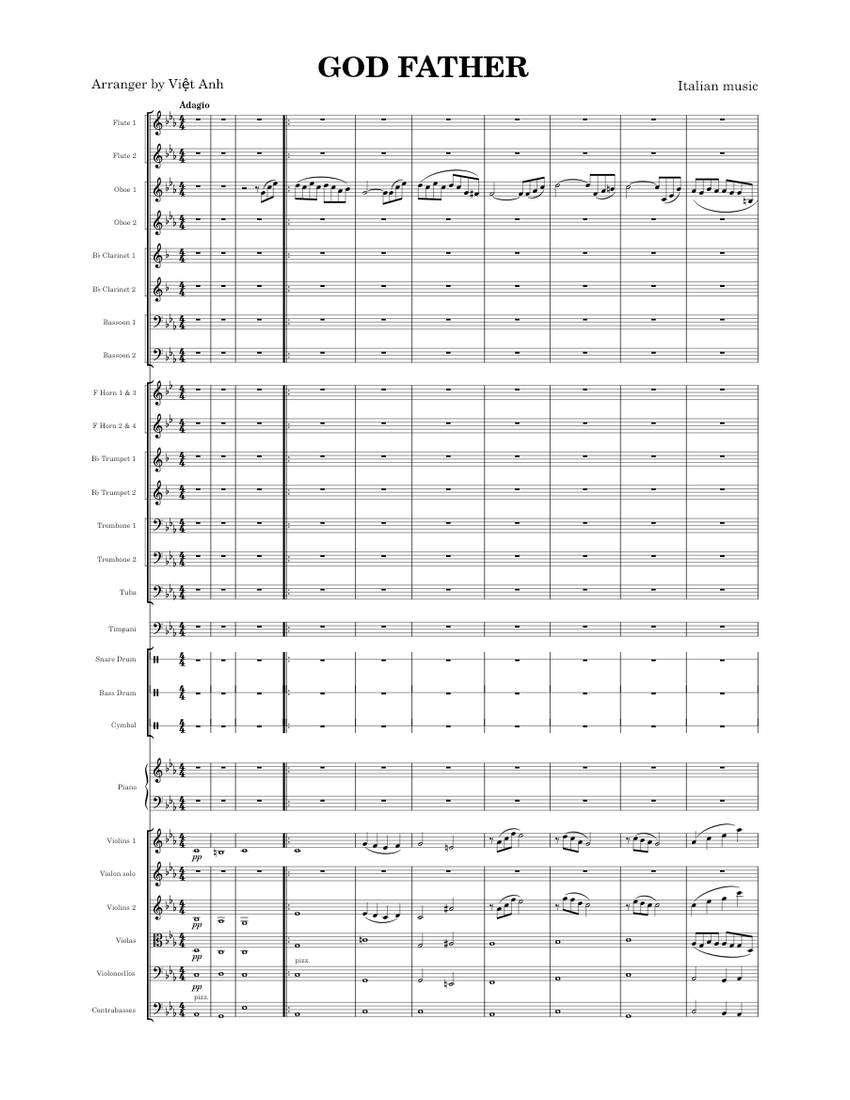 GOD FATHER Sheet Music for Piano, Trombone, Tuba, Flute & more ...