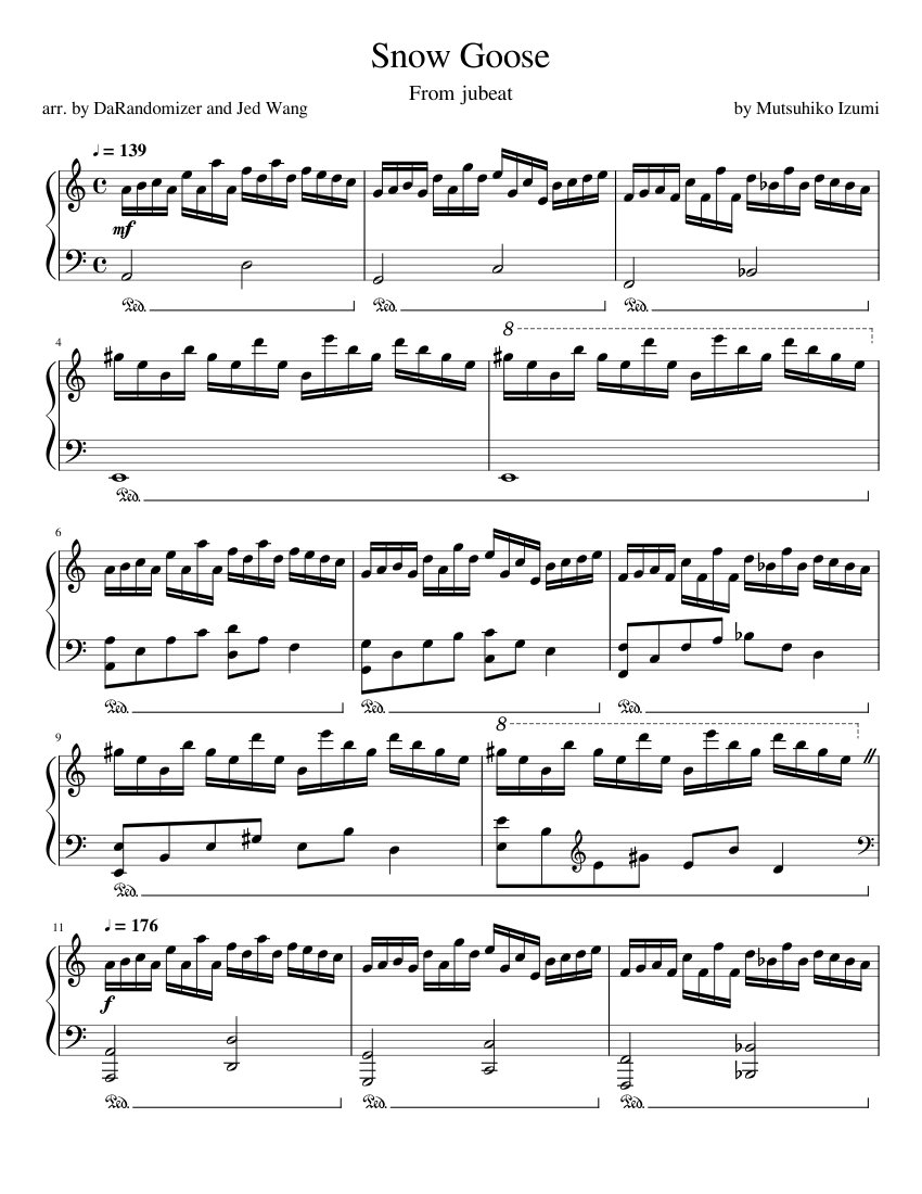Snow Goose Sheet Music for Piano (Solo) | MuseScore.com