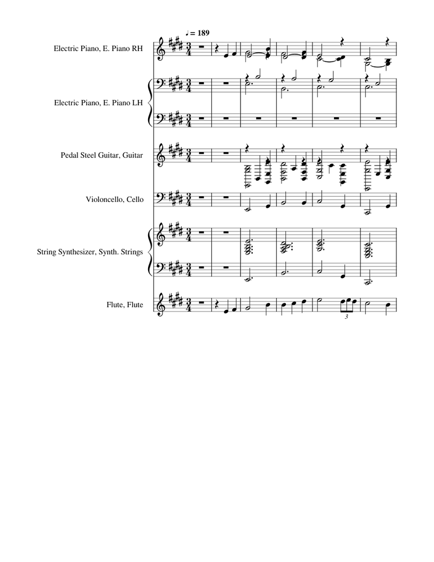 Summons Accompaniment Sheet music for Piano, Flute, Cello, Guitar ...