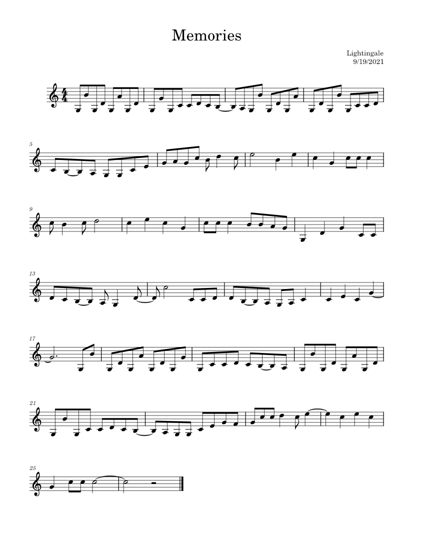 memories - piano tutorial