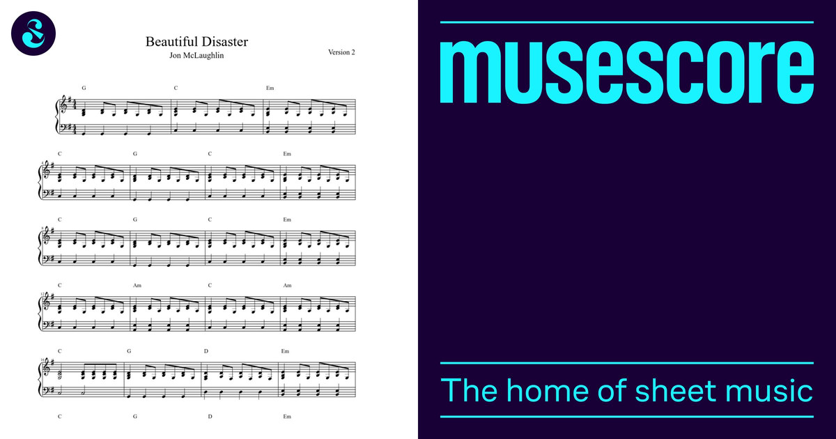 Beautiful Disaster V2 Sheet music for Piano (Solo) Easy | Musescore.com