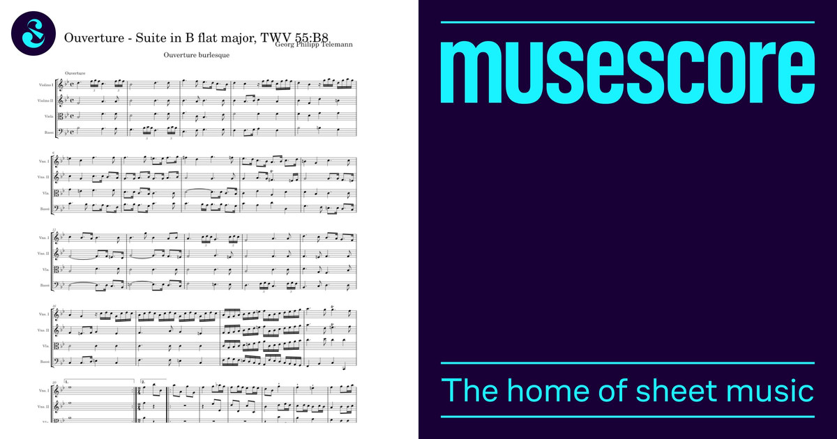 Ouverture burlesque - Georg Philipp Telemann Sheet music for Violin ...