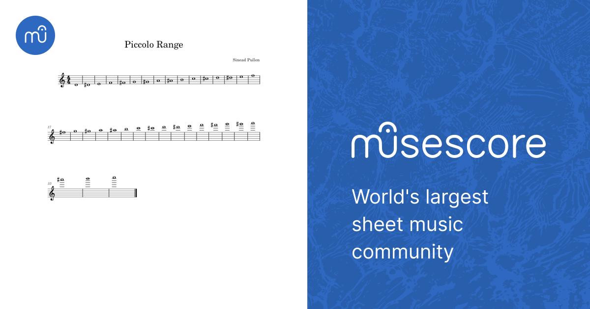 Piccolo Range Sheet music for Flute piccolo (Solo) | Musescore.com