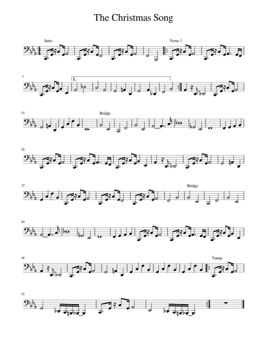The Christmas Song Sheet music for Piano (Solo) | Musescore.com