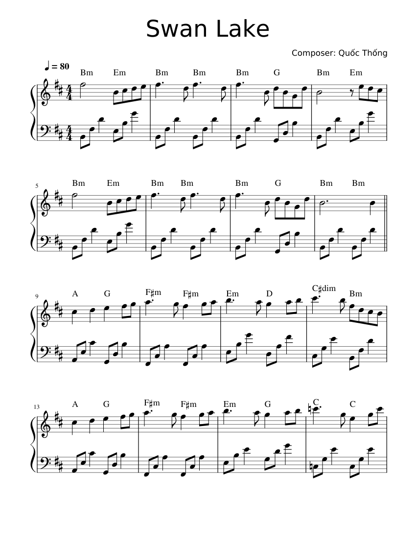 Swan_Lake - piano tutorial