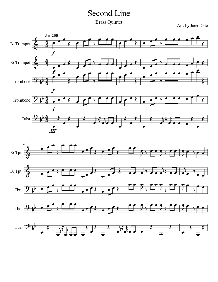 Second Line - piano tutorial