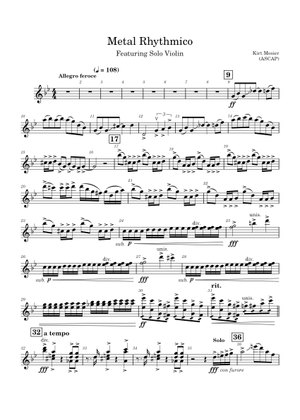 Metal Rhythmico - Kirt N. Mosier Sheet Music for Violin, Viola, Cello ...