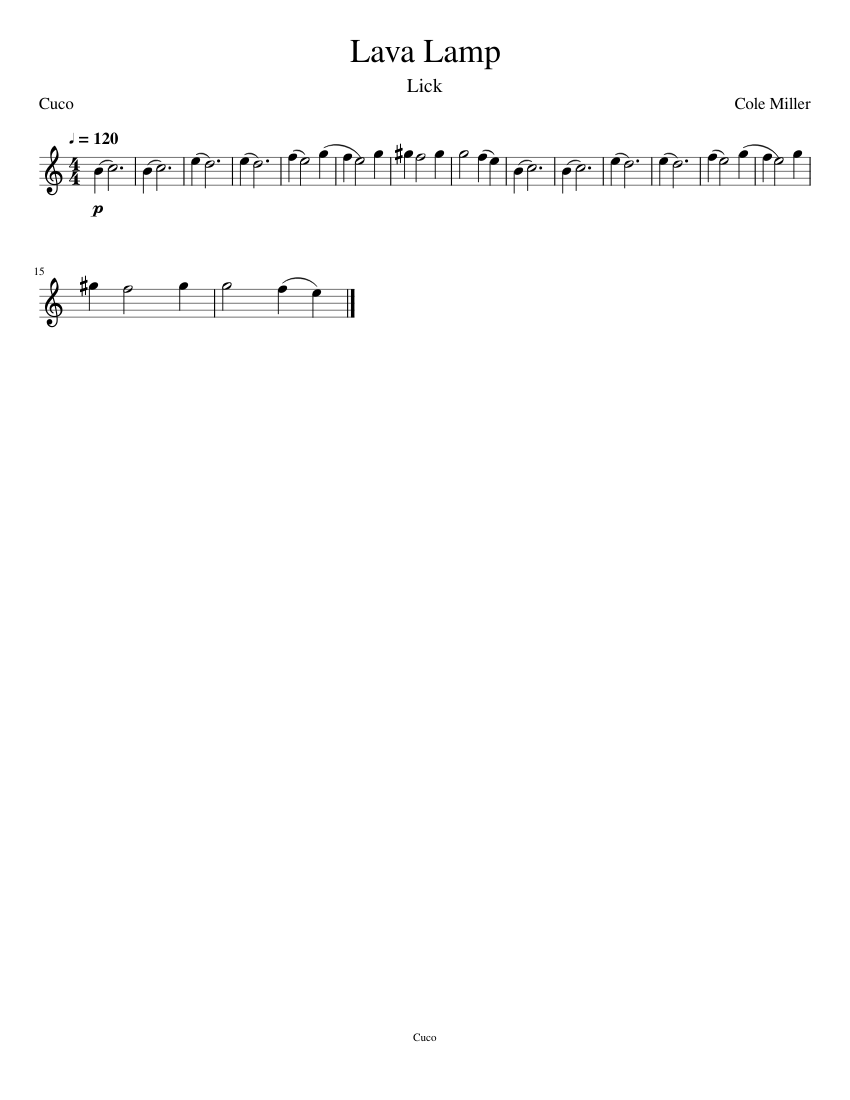 Lava_Lamp Sheet music for Saxophone alto (Solo) | Musescore.com