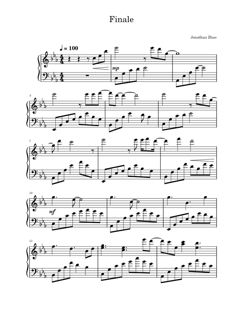 Finale Sheet Music for Piano (Solo) | MuseScore.com