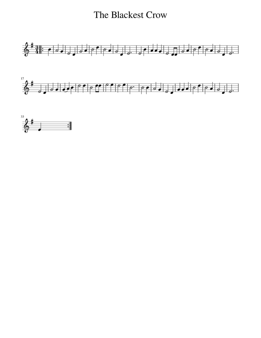 The Blackest Crow Sheet music for Piano (Solo) | Musescore.com
