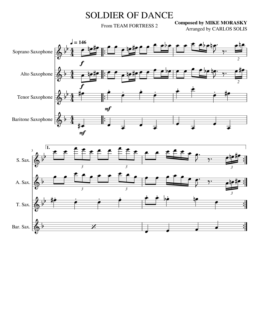 SOLDIER OF DANCE (TEAM FORTRESS 2) by CARLIT0CHURRIT0 Sheet music for ...