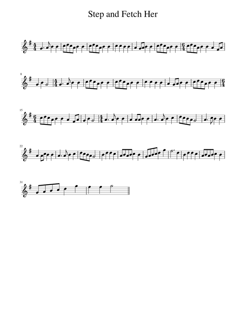 Step and Fetch Her Sheet music for Piano (Solo) Easy | Musescore.com