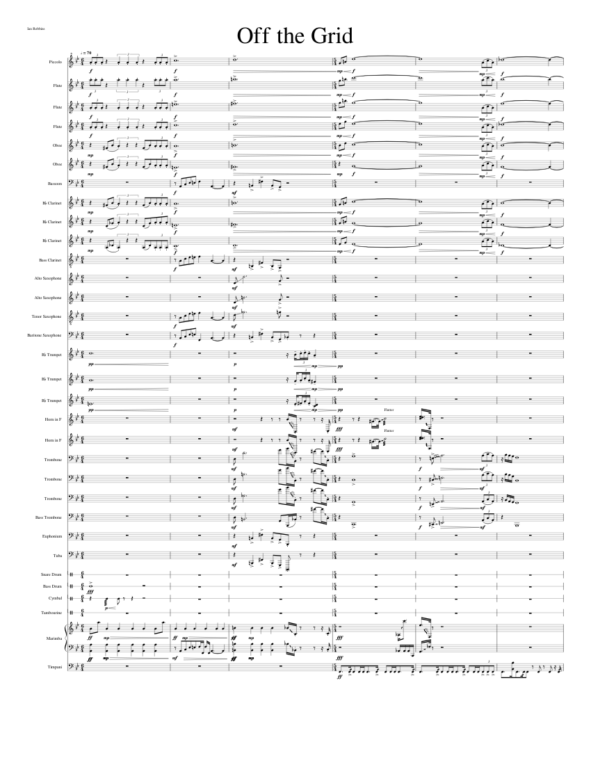 Off the Grid - Original Concert Band Composition Sheet music for ...