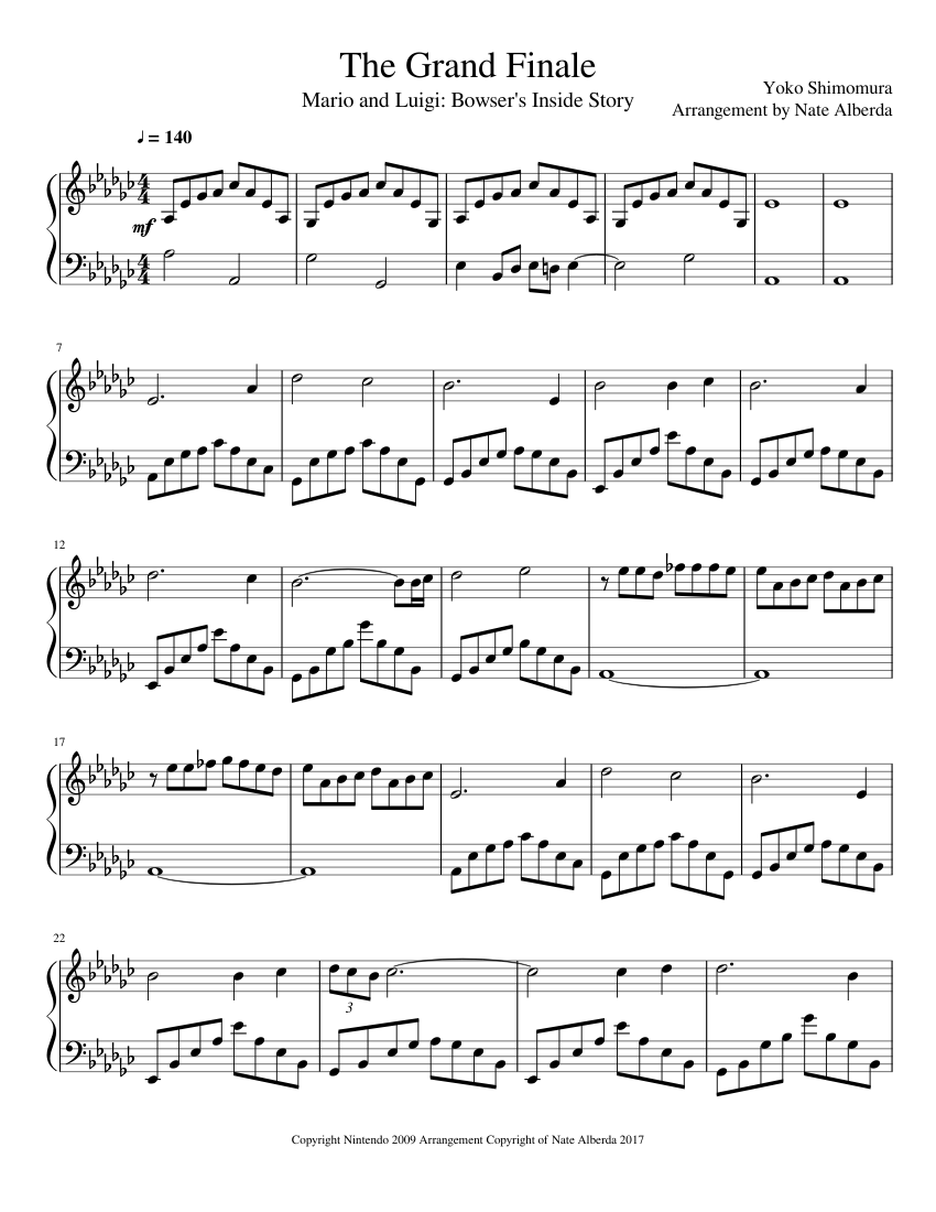 The Grand Finale Sheet Music for Piano (Solo) easy | MuseScore.com