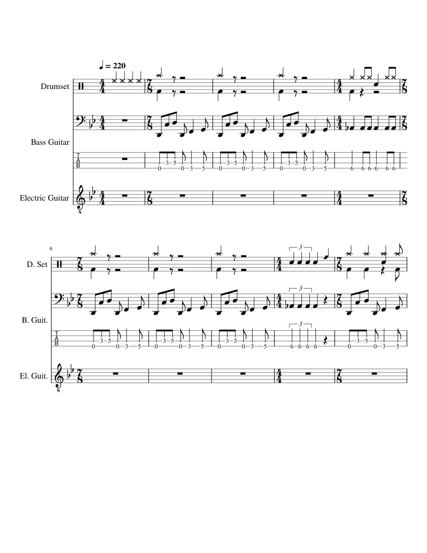 2. Perry the Plat Sheet music for Guitar, Bass guitar, Drum group ...