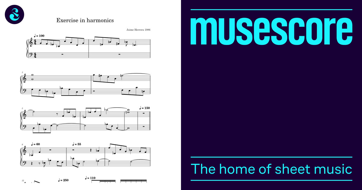 Exercise in Harmonics Sheet music for Piano (Solo) | Musescore.com