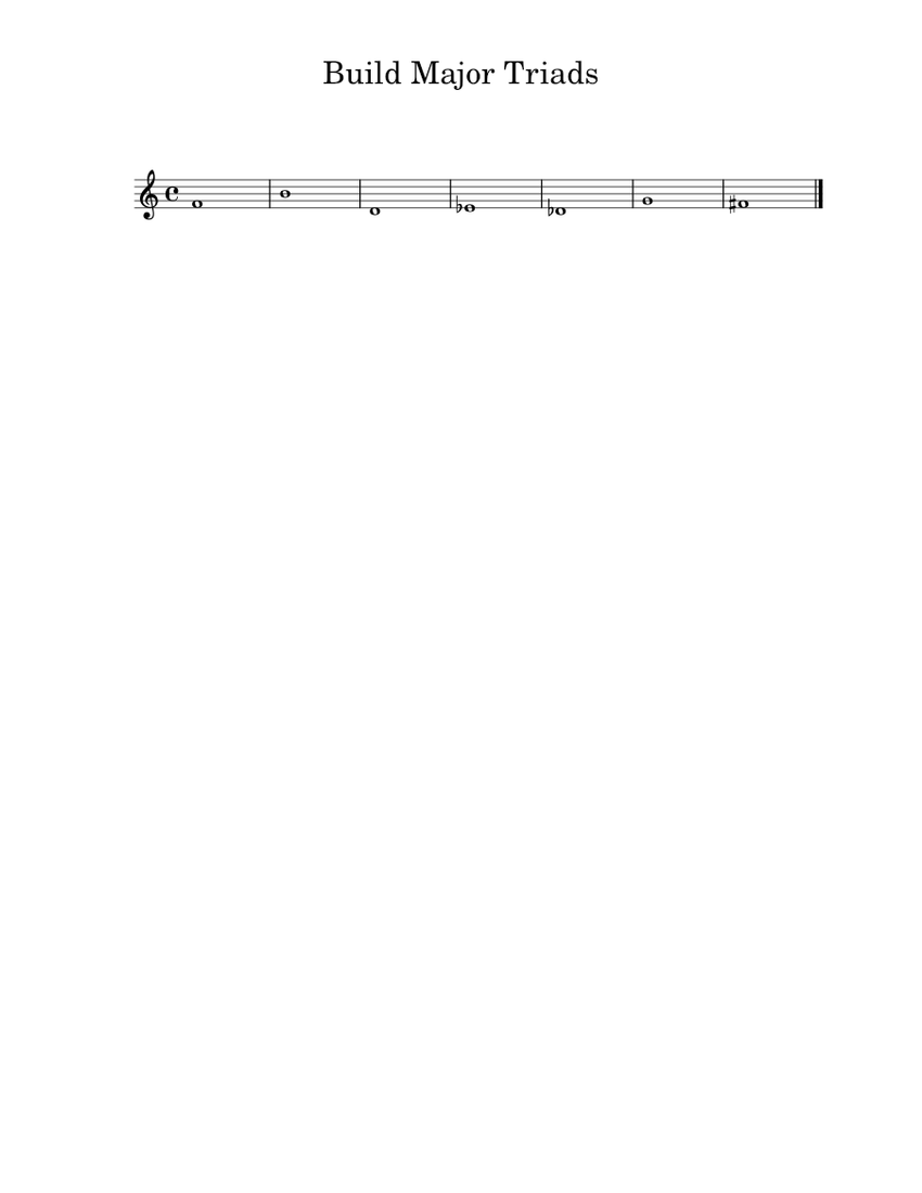 Build Major Triads worksheet Sheet Music for Piano (Solo) Easy ...