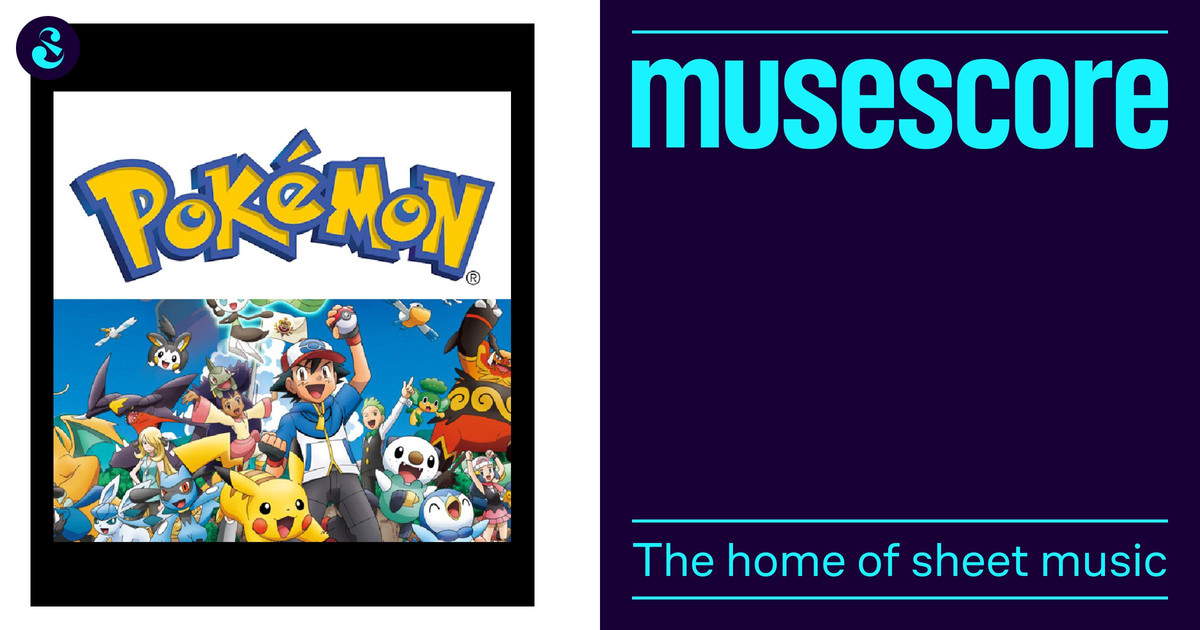 Pokémon theme song Sheet music for Piano, Oboe, Bass guitar, Clarinet ...