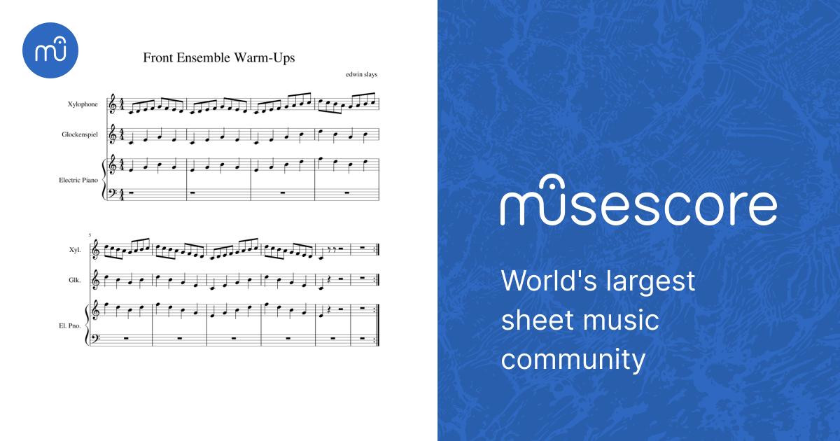 Front Ensemble Warm-Ups Sheet music for Piano, Glockenspiel, Xylophone ...