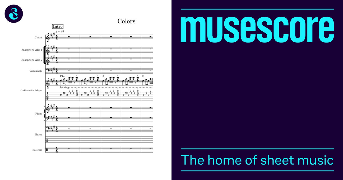 Colors - Black Pumas Sheet Music and Tab with Chords for Piano ...