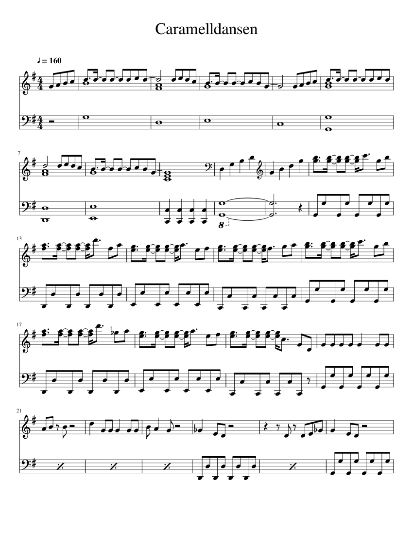 Caramelldansen Sheet Music for Piano (Solo) | MuseScore.com