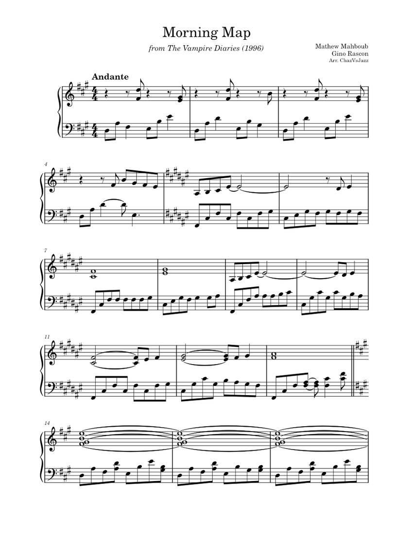 Morning Map Sheet music for Piano (Solo) Easy | Musescore.com