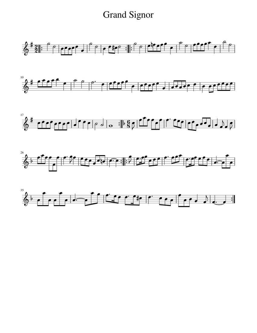 Grand Signor Sheet music for Piano (Solo) Easy | Musescore.com