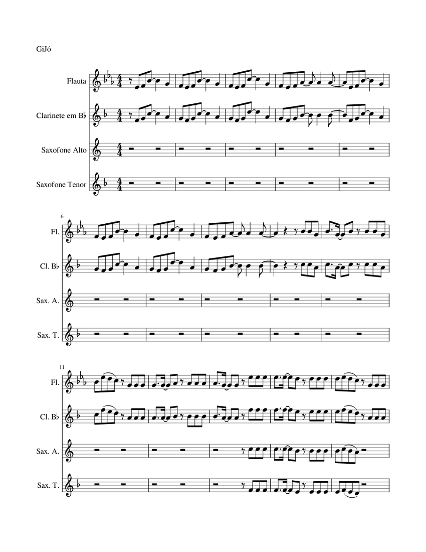 Demons Sheet music for Flute, Clarinet in b-flat, Saxophone alto ...
