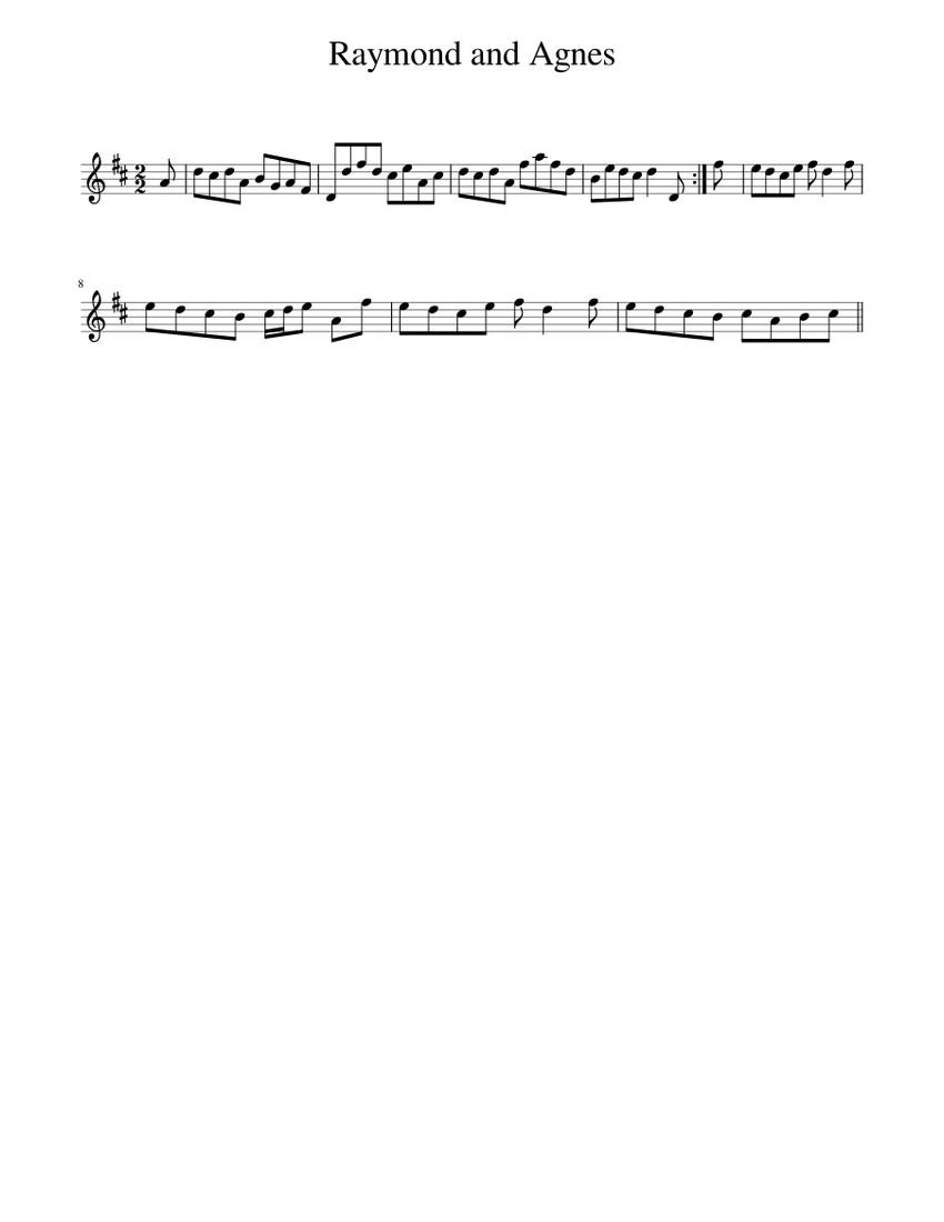 Raymond and Agnes Sheet music for Piano (Solo) Easy | Musescore.com