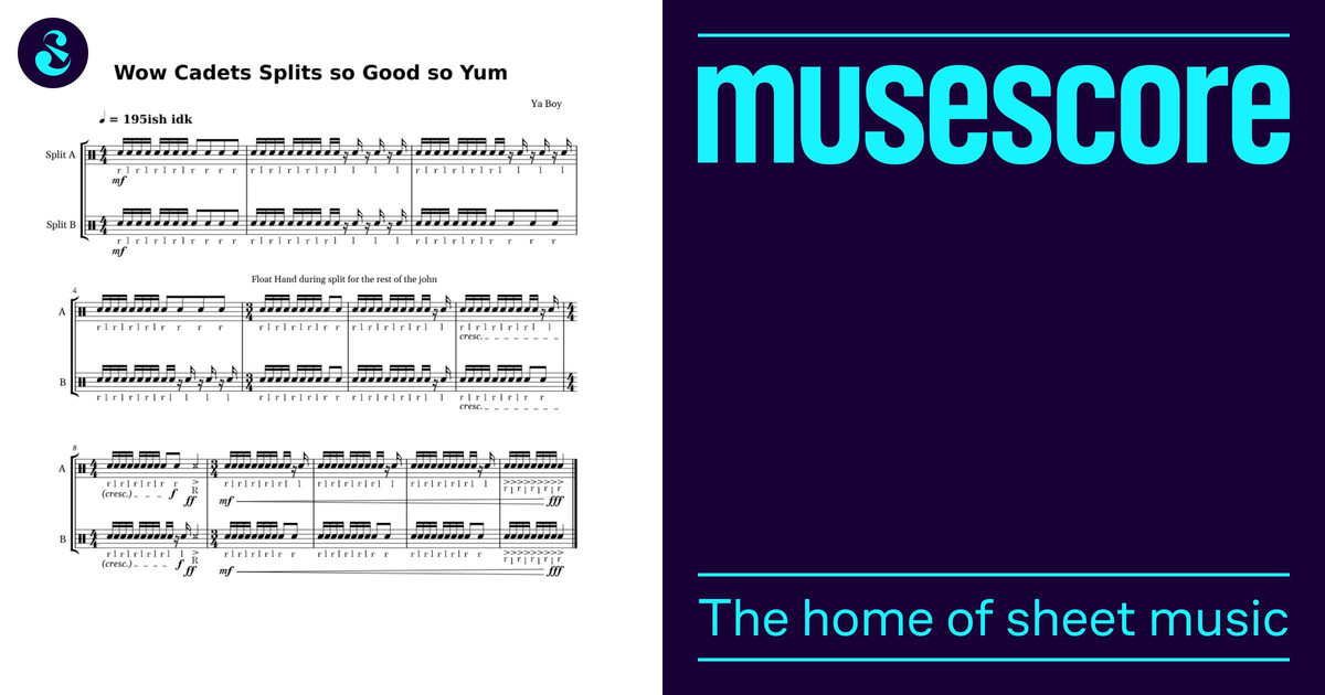 Cadets singles split Sheet music for Piano, Harpsichord, Drum group ...